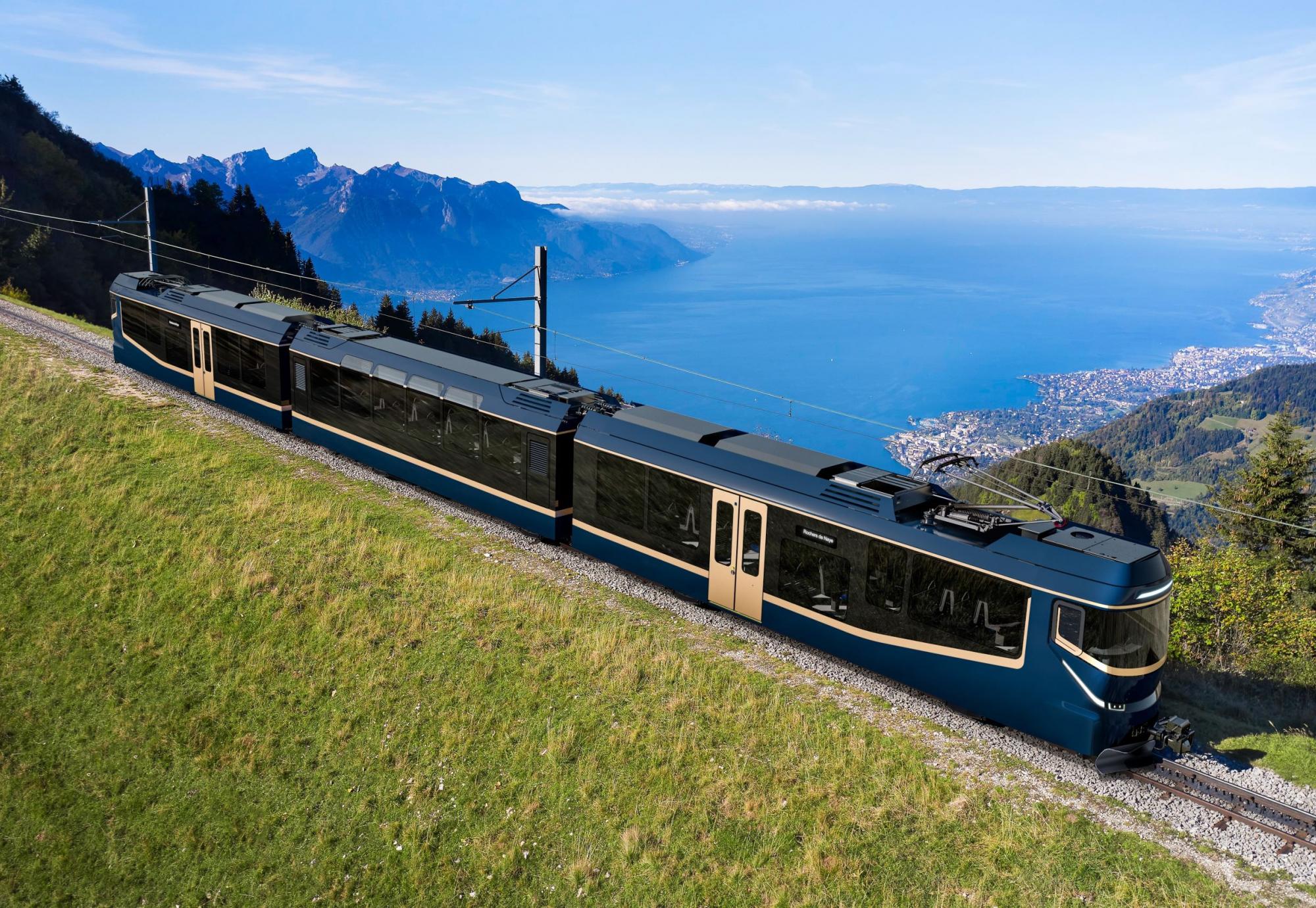Panoramic Views, Italian Design, and Green Tech: Inside the New Rochers-de-Naye Cogwheel Trains ...